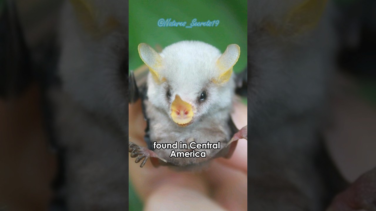 Honduran White Bat:🦇 White Fur and Leaf Tents🌿 #facts #bats #animals #nature