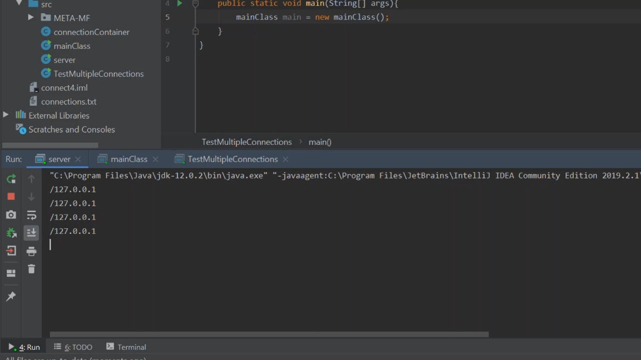 Connect 4 in Java Part 8 - Sockets