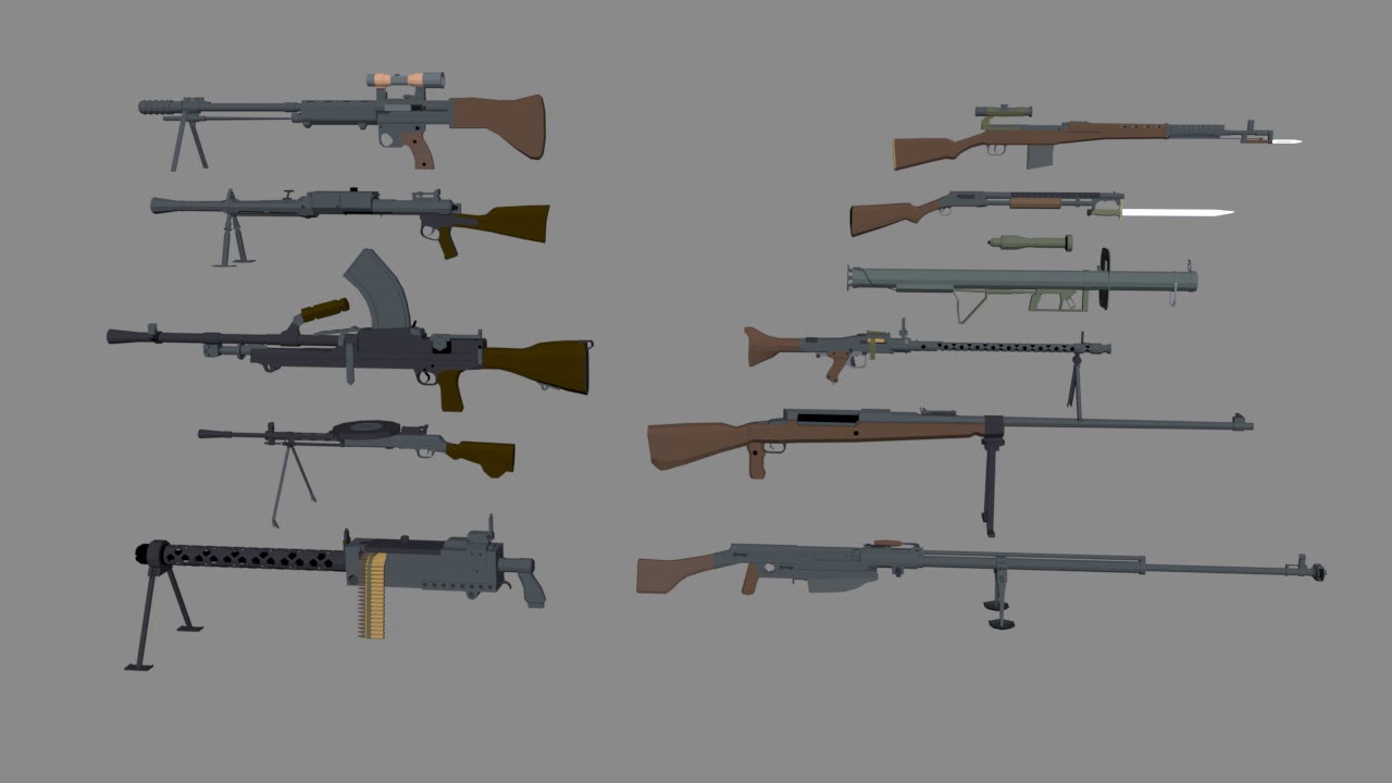 Low Poly World - Weapon pack WW2/Release 1.0  version