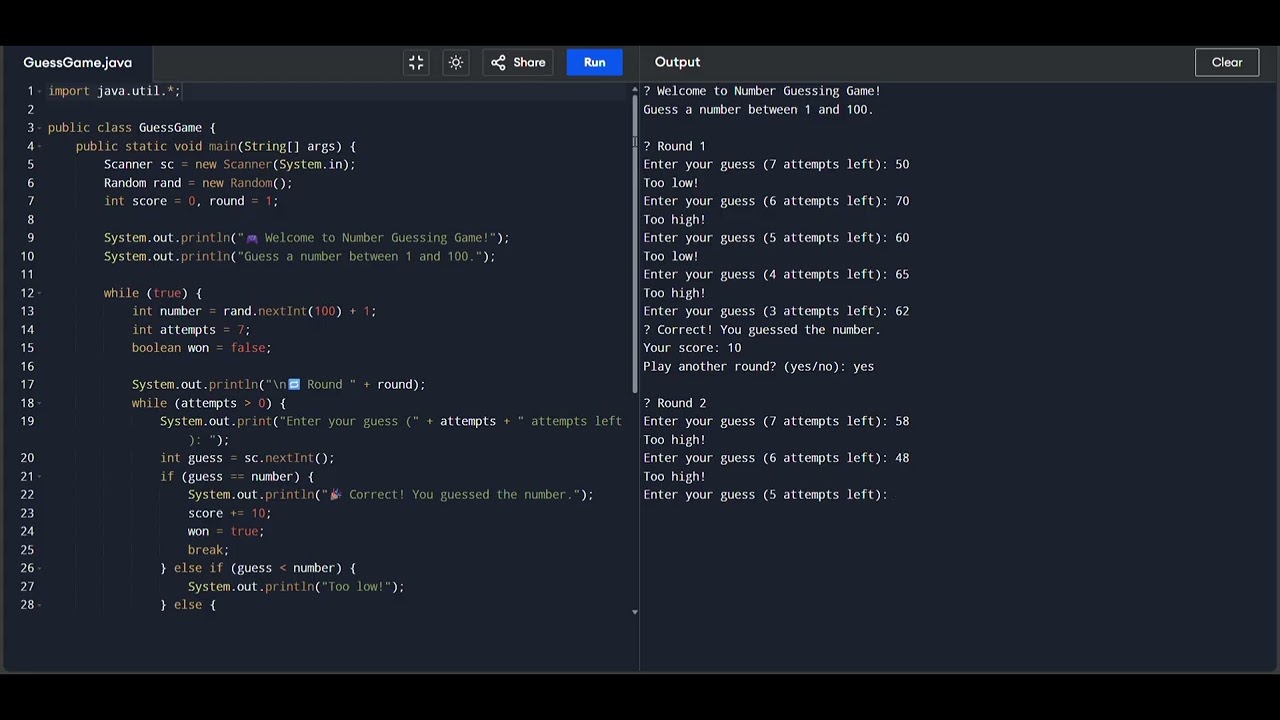 OIBSIP Java  Development Task 2