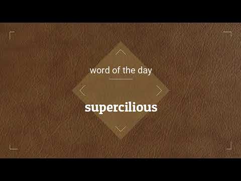 supercilious: meaning and usage