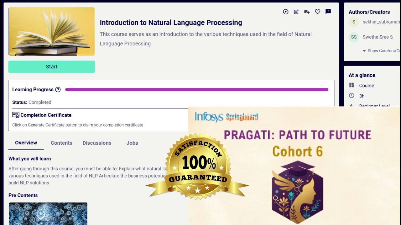 Introduction to Natural Language Processing | Pragati Cohort 6 | 100% Score Course + GitHub Solution