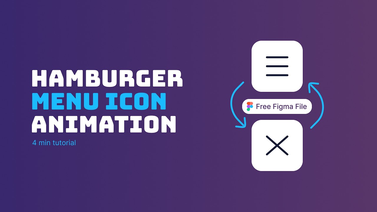 Create Hamburger Menu Figma Animation | Figma Tutorial for Beginners | Hamburger Menu Figma