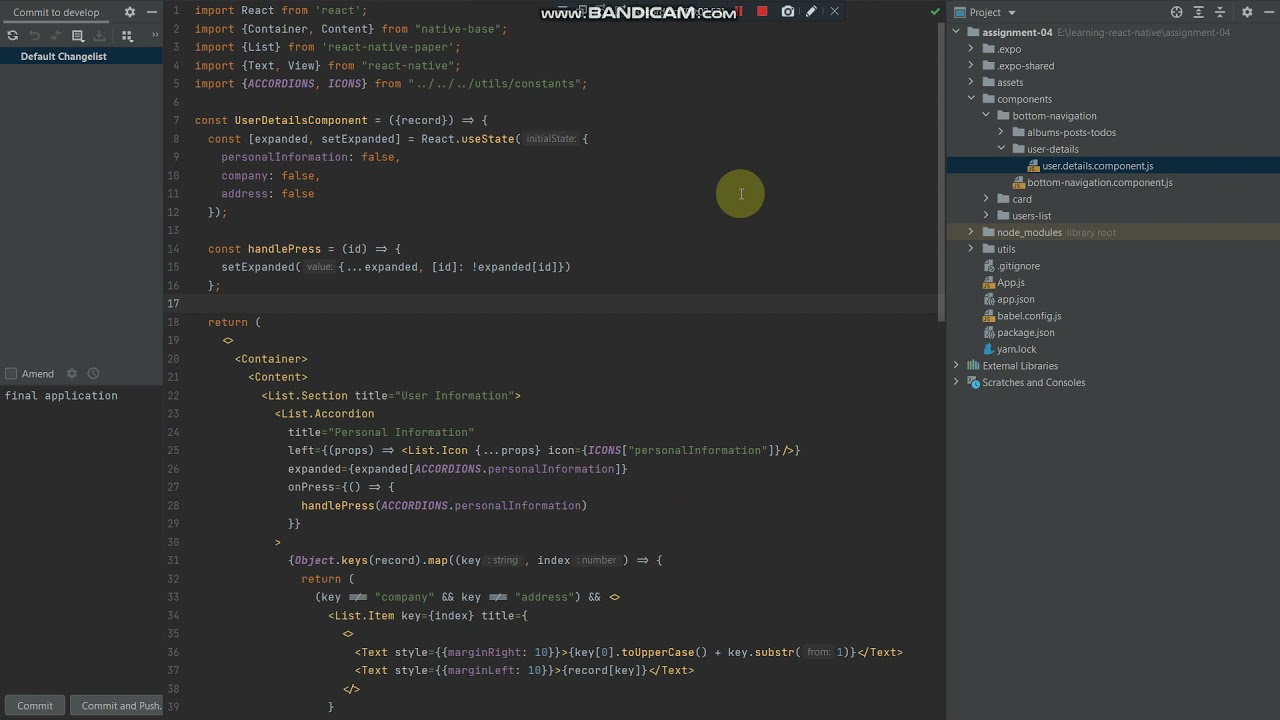 React Native | JSON Placeholder  | React Navigation | Nested Navigators |