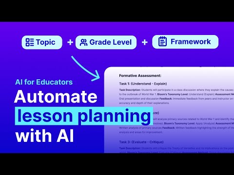 Building an AI Lesson Planner in 5 minutes