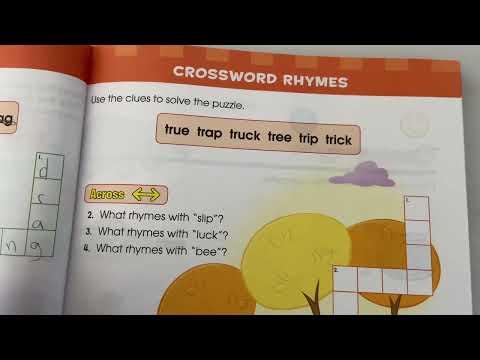 Learn Words The Rhyme With Crossword Rhymes First Grade Kids