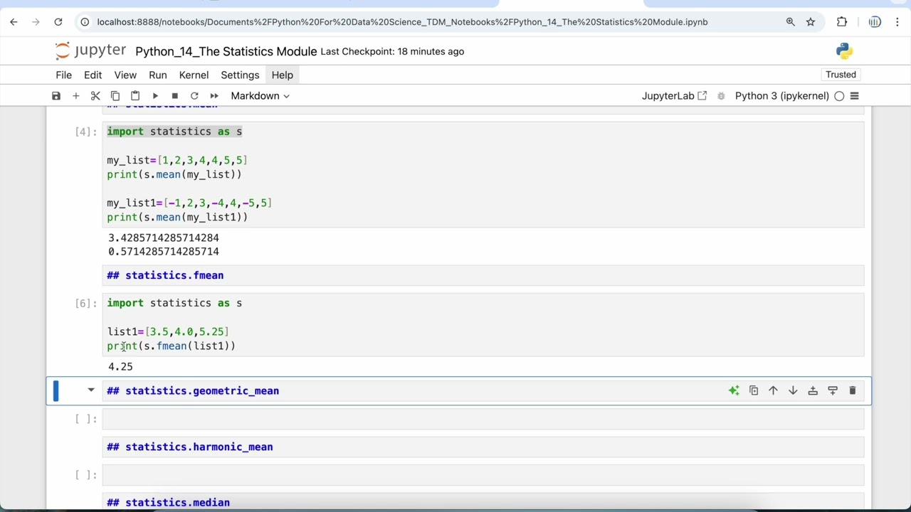 What is statistics.fmean function in python | How to use statistics.fmean function in python
