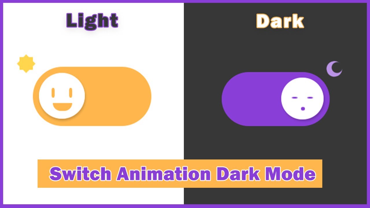 Switch Animation Dark Mode On Click - HTML, CSS & Javascript Tutorial