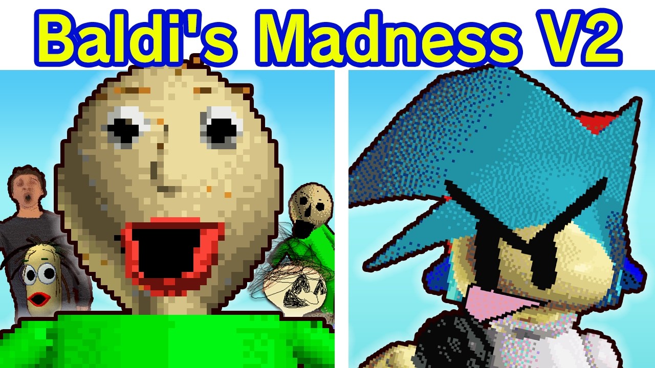 Friday Night Funkin' VS Baldi's Basics | FNF Baldi's Basic Madness V2 Full Week (FNF Mod/Horror)