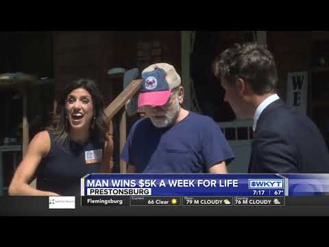WKYT  Covers Publishers Clearing House $5,000 a Week for Life SuperPrize Winner Ricky W.!