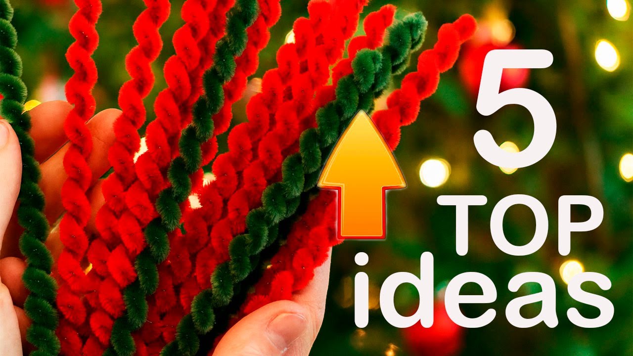 TOP 5 IDEAS Christmas Pipe Cleaner Crafts