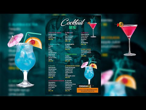 How To Design a Restaurant Food/Drink Menu in Photoshop | Step By Step Tutorial