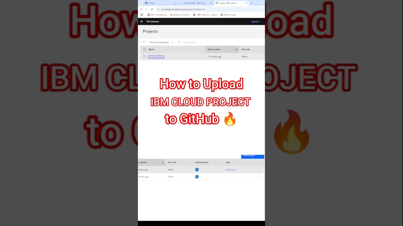 How to Upload IBM Cloud Project to GitHub | Deploy Cloud project to Github #ibmcloud #github #aws