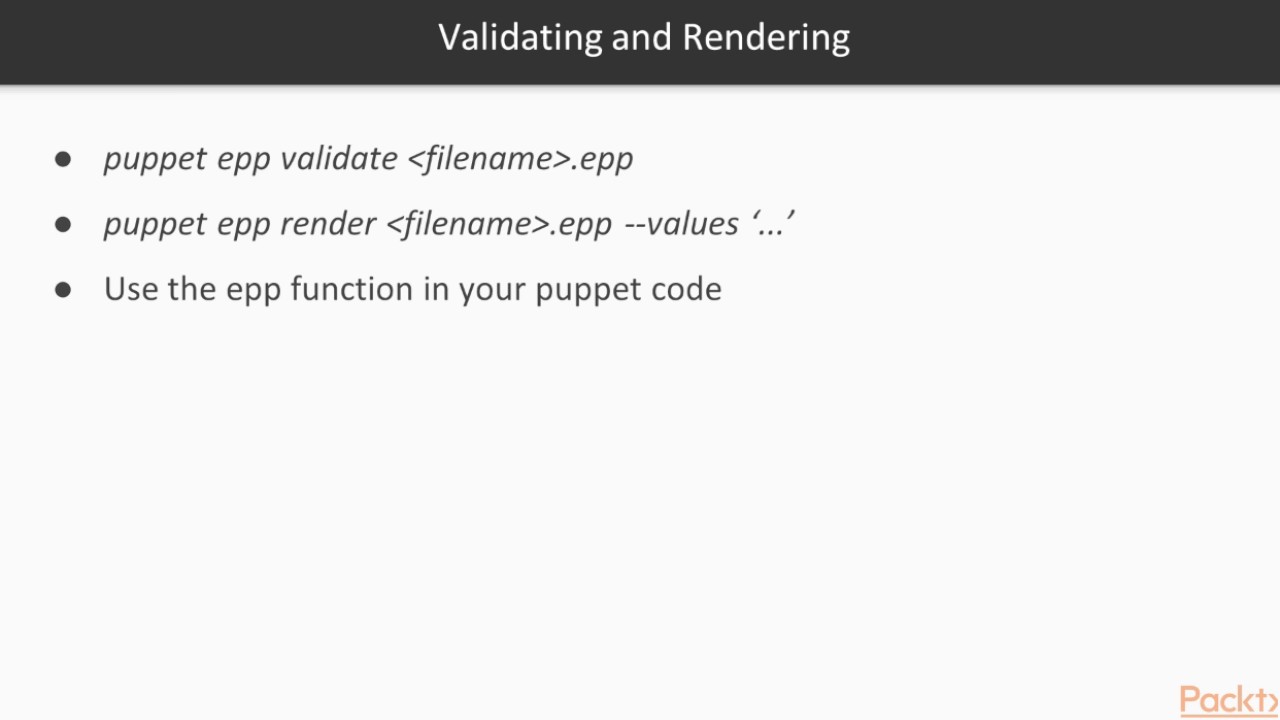 Learning Puppet : Understanding Templates | packtpub.com