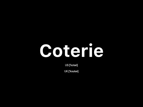 How to Pronounce Coterie: 🇺🇸 American English vs. 🇬🇧 British English