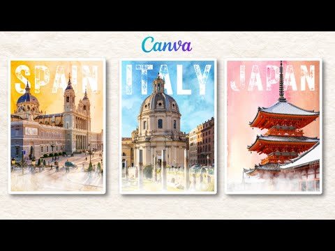 How to Design a Classic and Vintage, Tourism Poster in canva