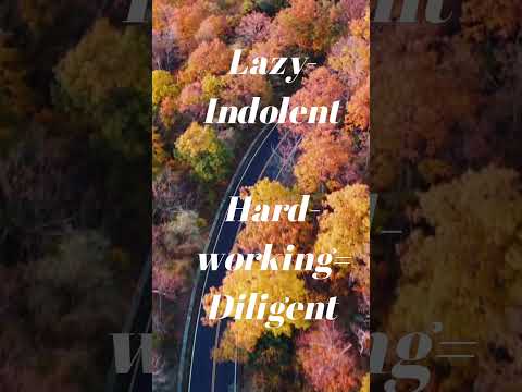 Synonyms of Words#Hard-working & Lazy.....#englishvocabulary