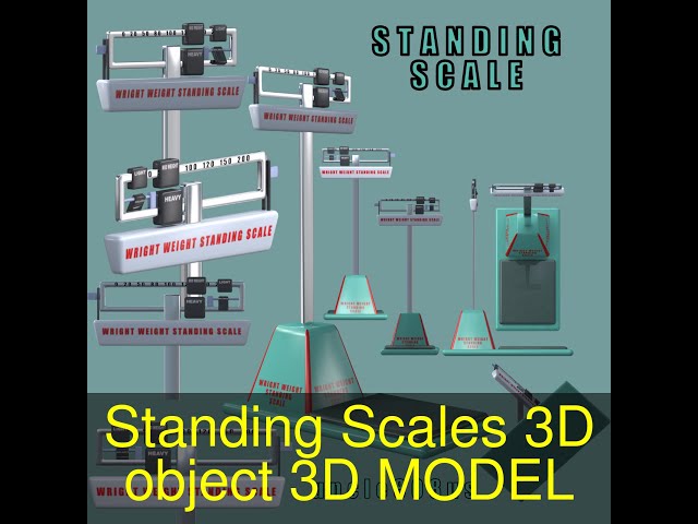 Standing Scales 3D object 3D Model - FlatPyramid