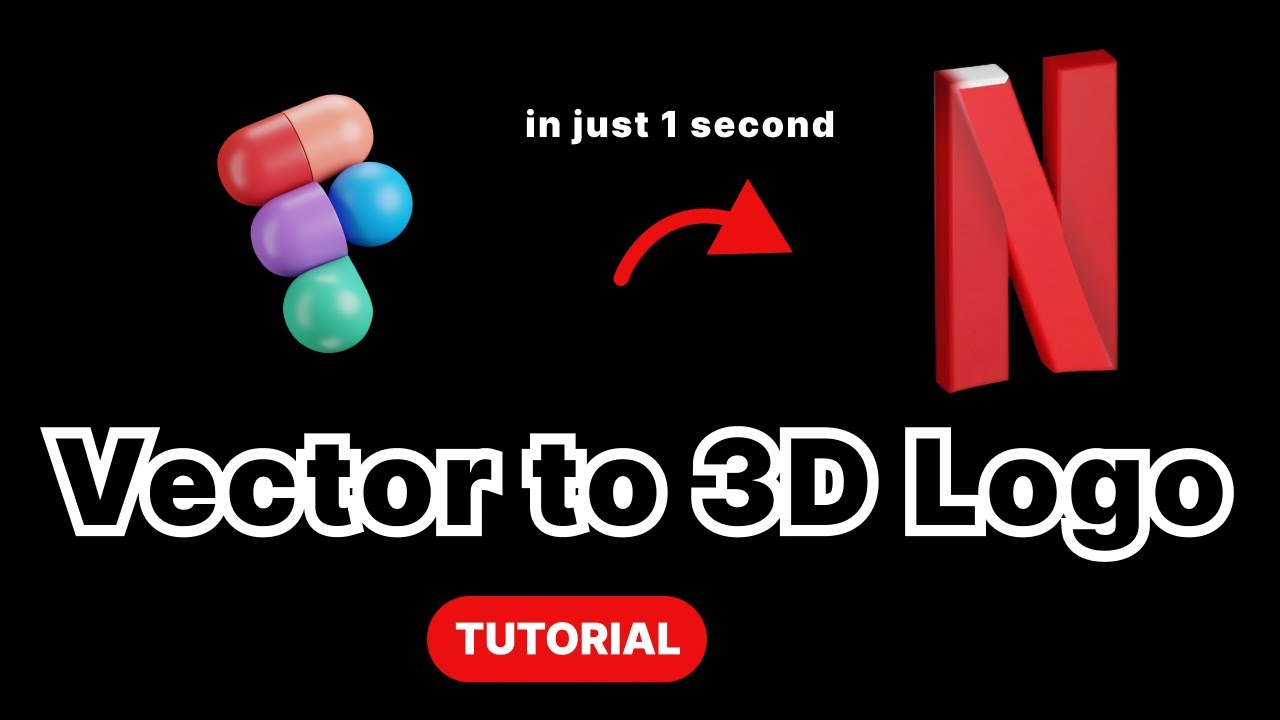 How i Designed NETFLIX LOGO in 3D | Vector to 3d Figma Plugin