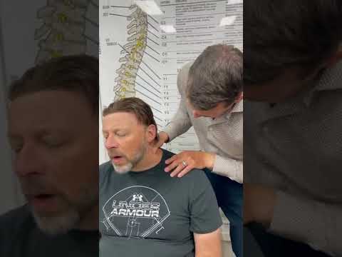 Chiropractor Drains Lymph Nodes in Neck with MIRT #shorts #chiropractic #chiropractor