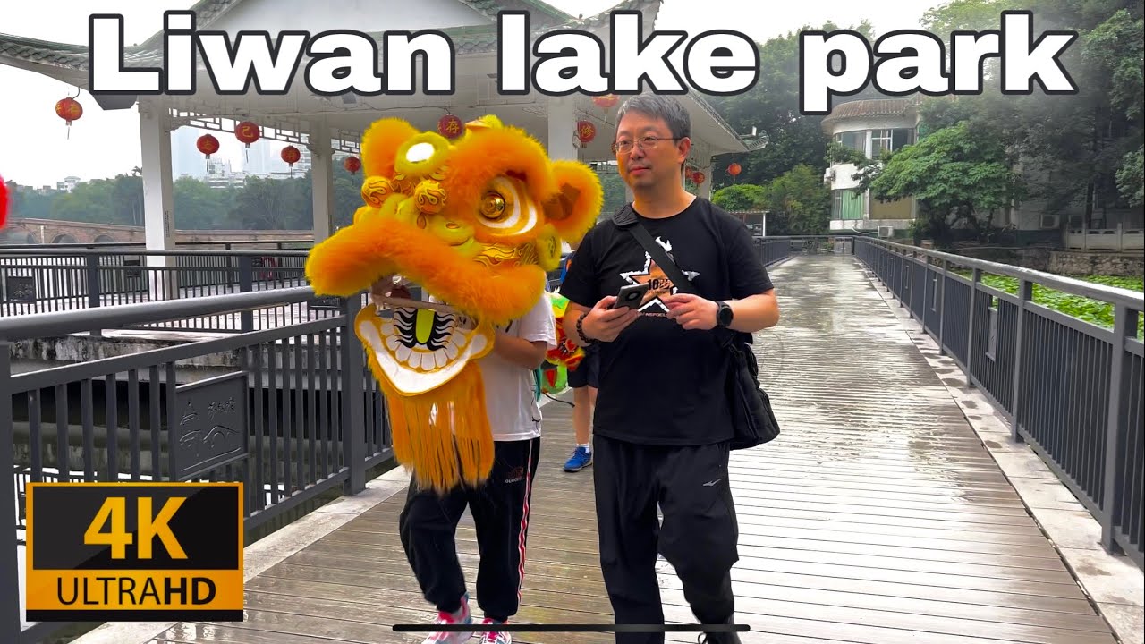 [4K] Liwan lake park. || Guangzhou city virtual walking tour May 2023.