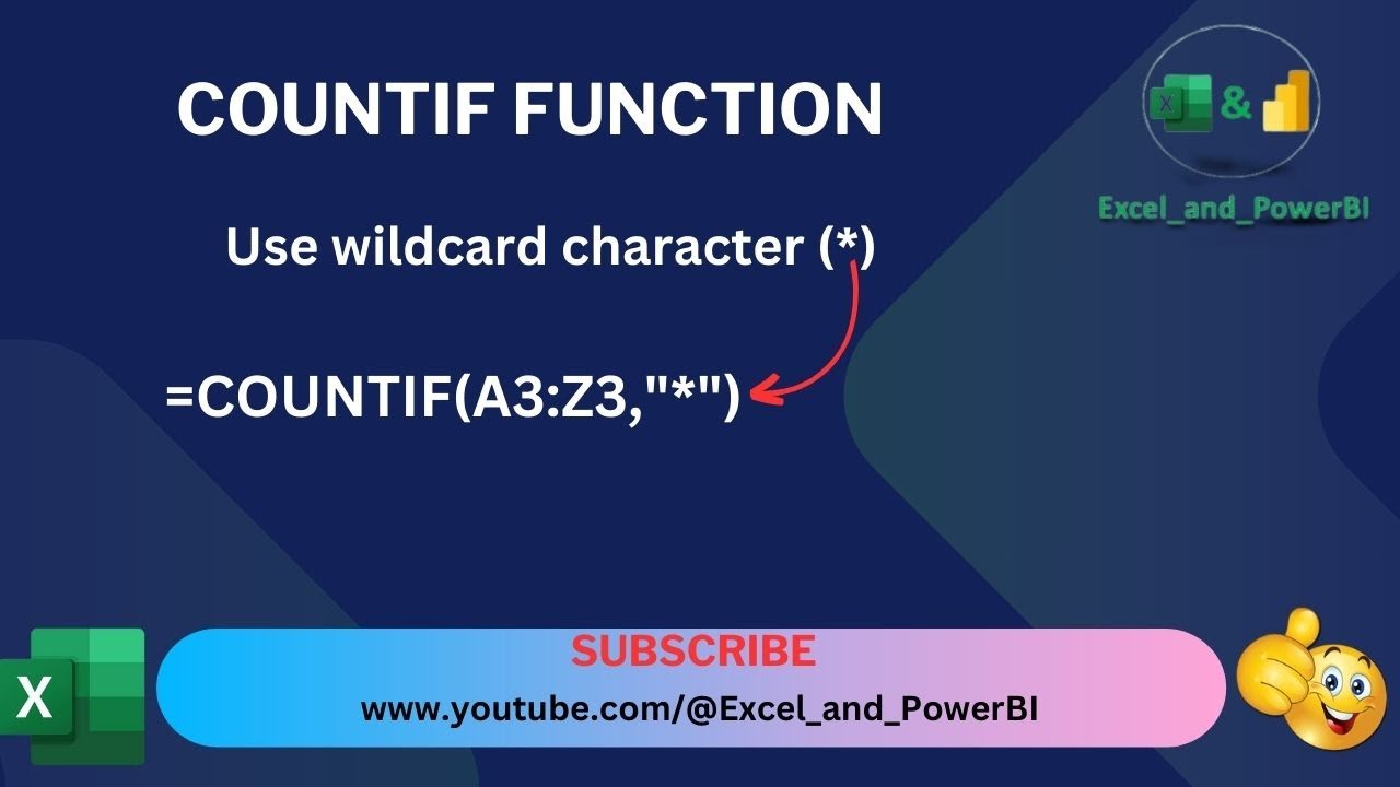 COUNTIF Function with wildcard (*Asterisk*) || Count Anything || Master COUNTIF with Wildcards (*)
