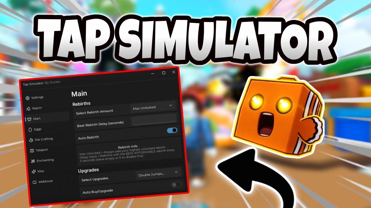 *NEW* Tap Simulator Script (PASTEBIN 2025) (SUPER THROW DAMAGE, ANTI GRAB)