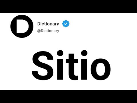 Sitio Meaning In English