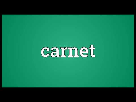 Carnet Meaning