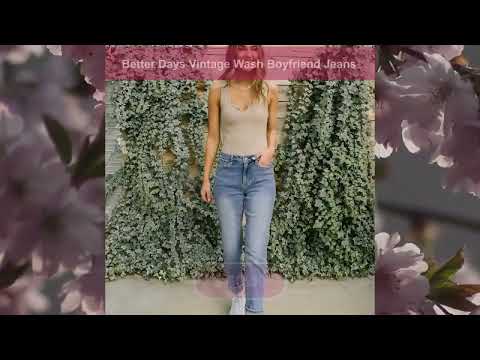 Better Days Vintage Wash Boyfriend Jeans