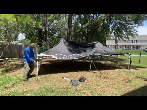 Hoteel 10 for x 20 ft pop up canopy assembly video