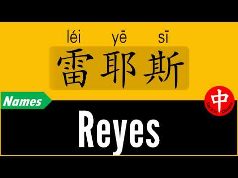 How to Say Your Name REYES in Chinese?