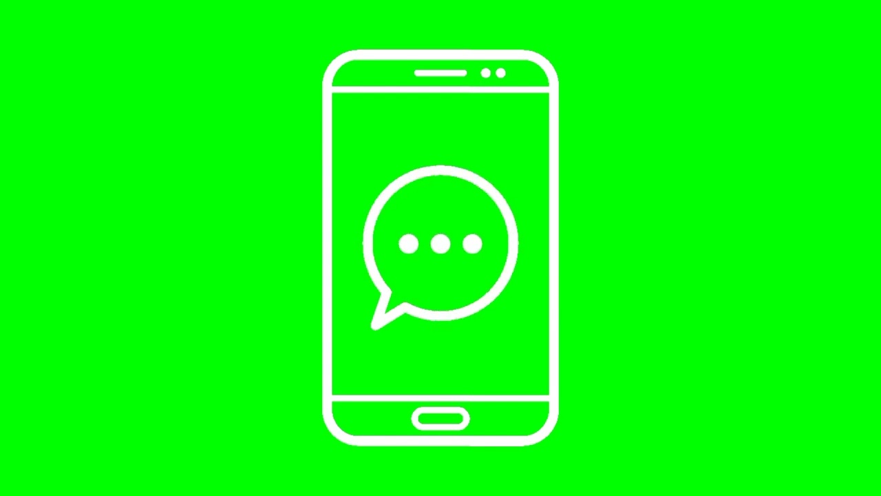 Message icon green screen video animation  *with download link*