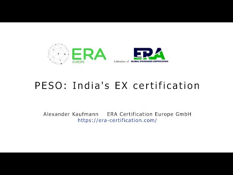 PESO: India's EX certification