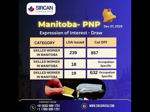 🎉Manitoba PNP- EOI issued. #Manitoba #pnp #canadapr #workpermit #expressentry