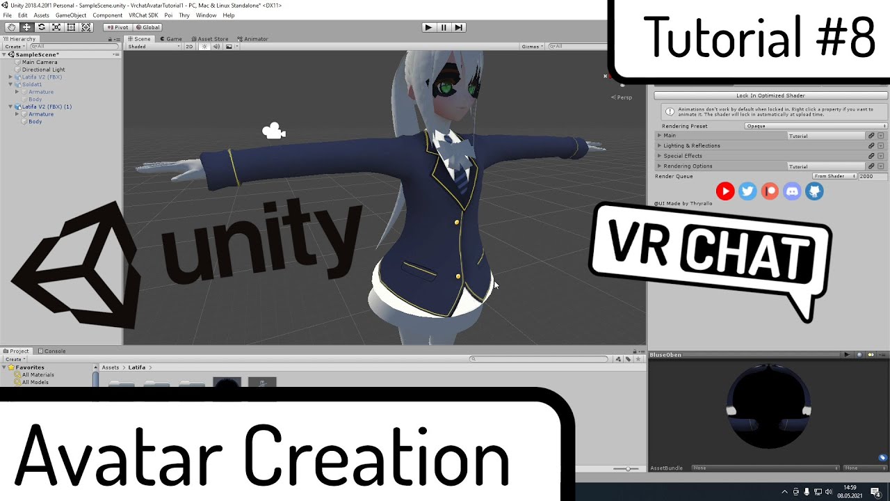 Tutorial Avatare Erstellen für Vrchat - Folge 8- Shader einstellen in Unity