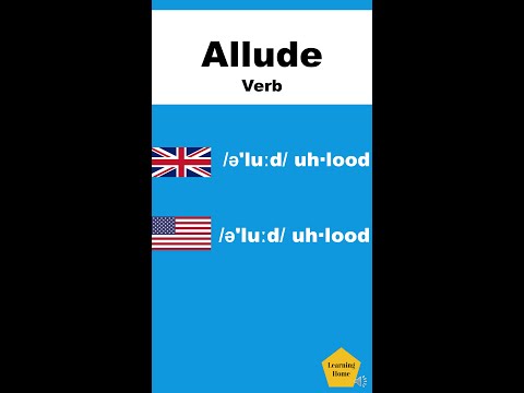 Allude meaning pronunciation and synonyms #Shorts