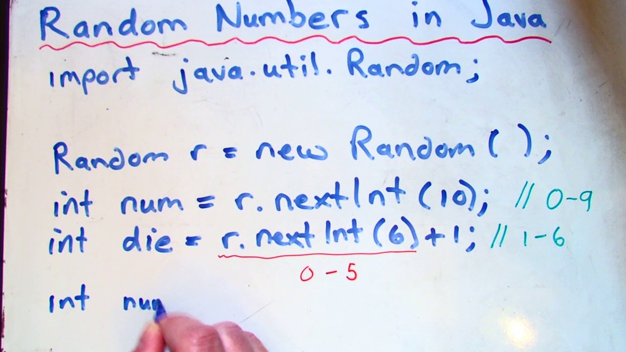 Java - Random Numbers - Lesson 1 Random Class