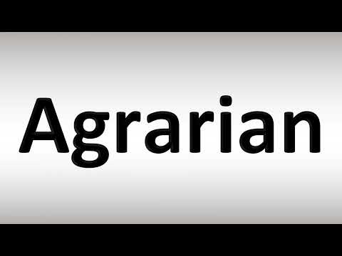 How to Pronounce 'Agrarian' Correctly
