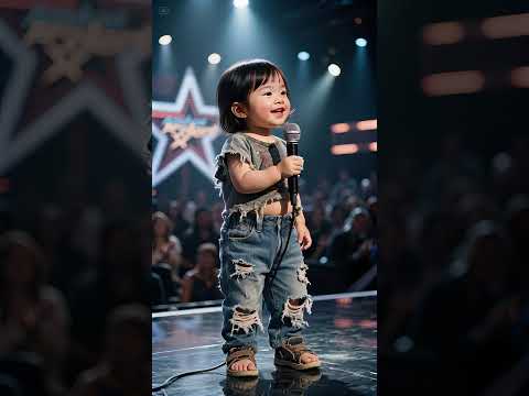 Chinese kid in ragged clothes shocks AGT judges! Her singing drove the audience crazy! #talent #AGT