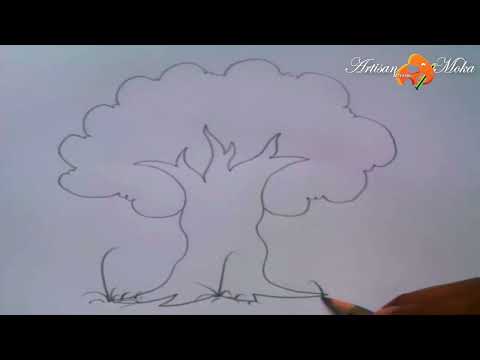 How to Draw a Banyan Tree Step by Step | Easy Drawing Tutorial for Beginners