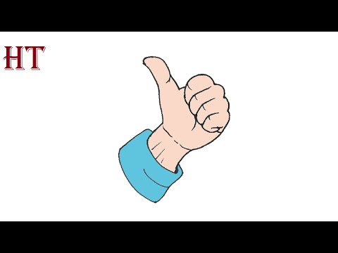 How to Draw Thumbs Up Step by Step – I'm Youtuber – Follow my videos to ...