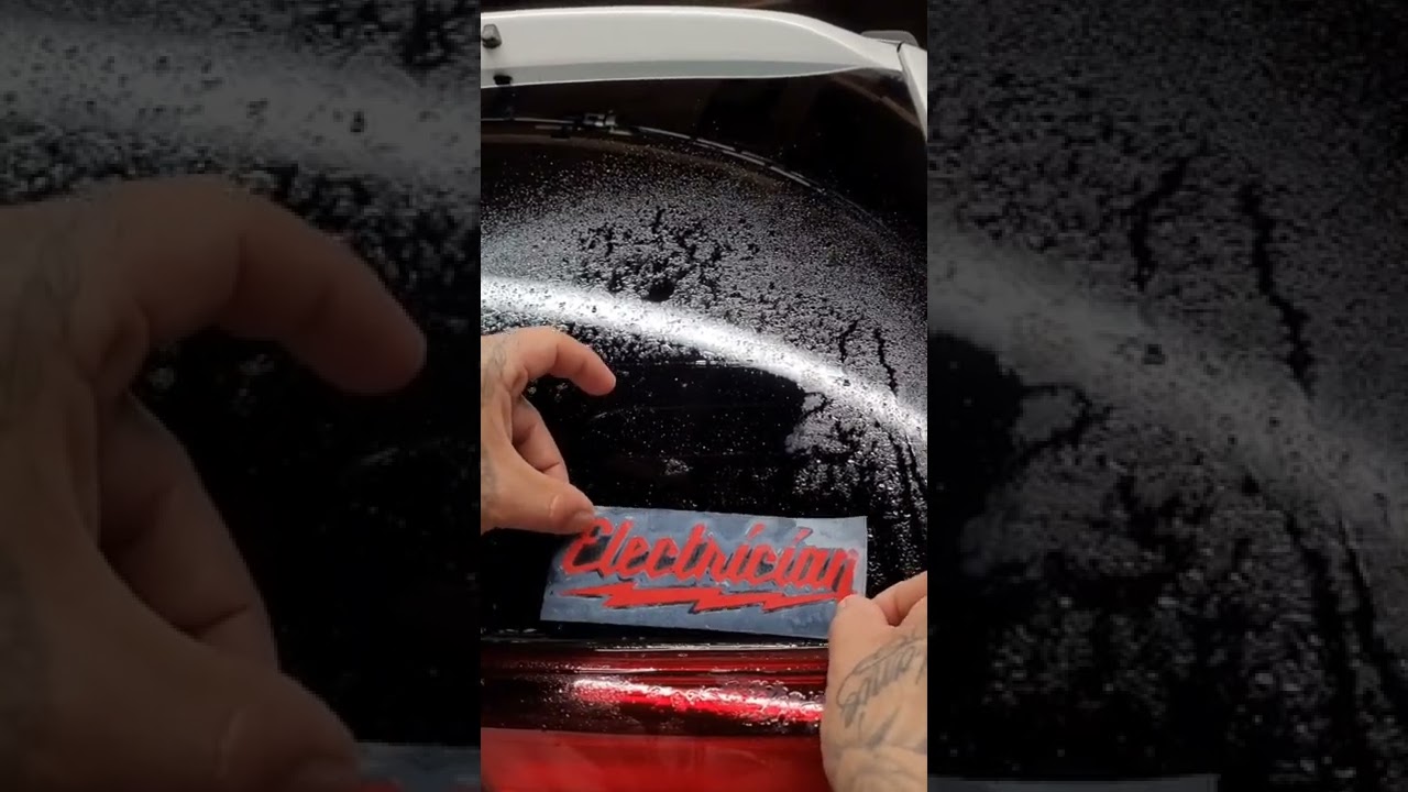 Vinyl Sticker Decal Application using the WET Method