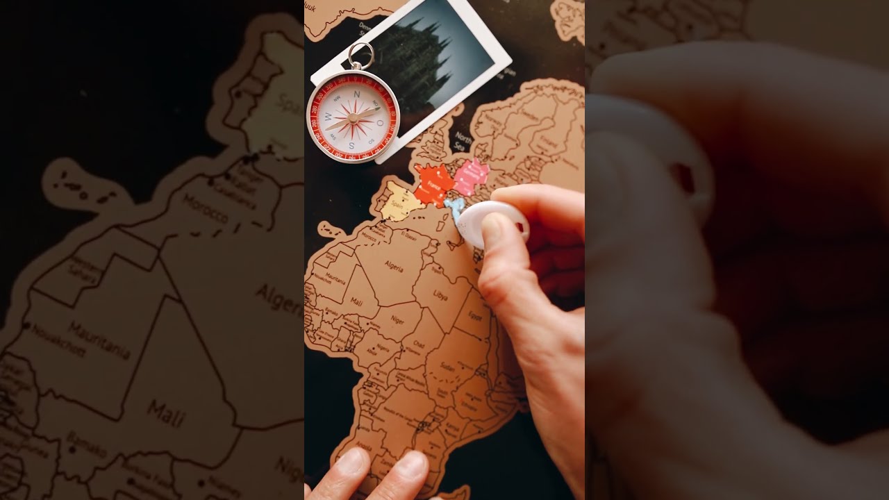 Spain. France, Germany and Italy Maps Highlighting on World Map