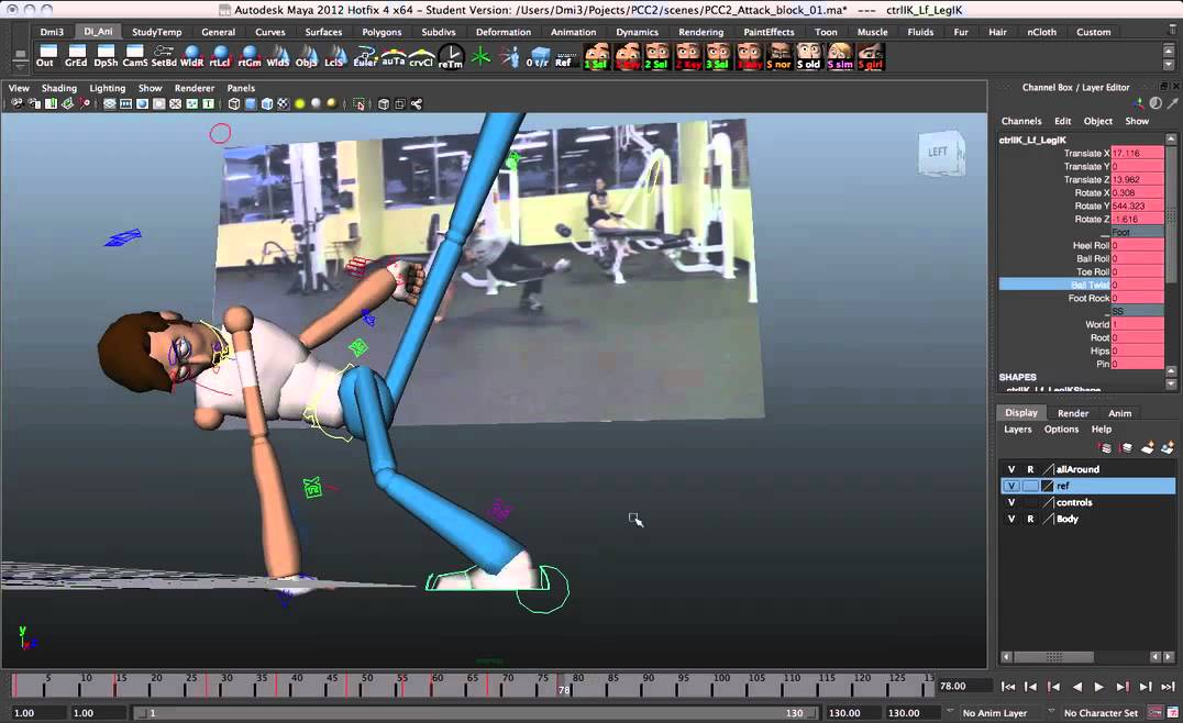 Animation workflow: Stage 1 - Blocking