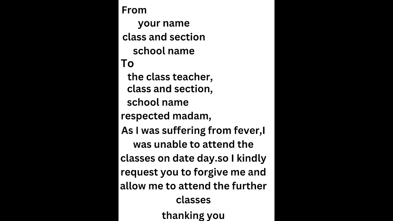 #leave letter for fever