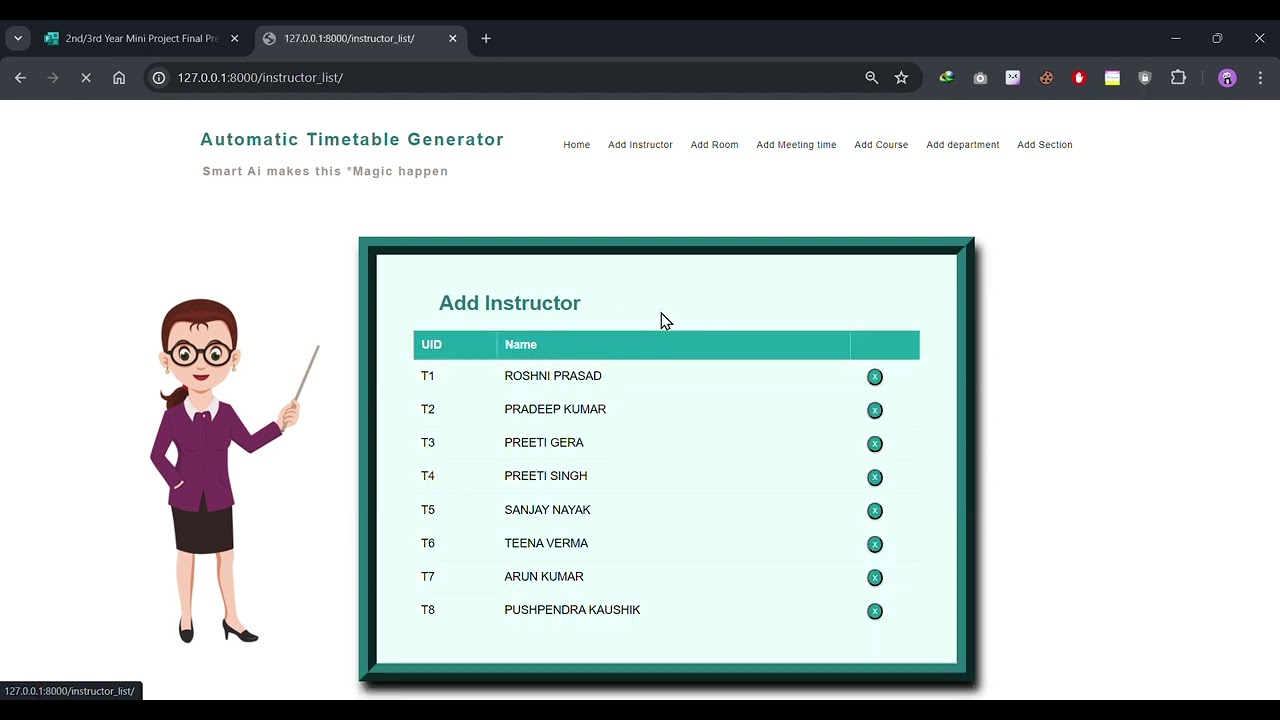 Automatic Timetable Generator Using Genetic Algorithms (Python, Django, SQLite) || By: Gaurav Pandey