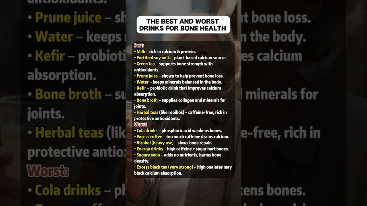 THE BEST AND WORST DRINKS FOR BONE HEALTH｜Senior Health Tips