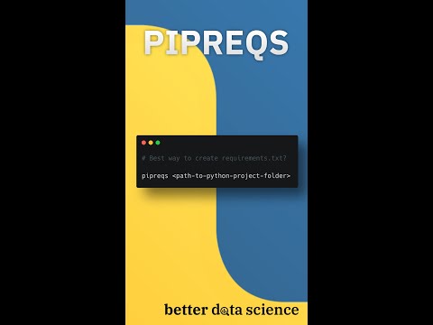 Python Pipreqs - How to Create requirements.txt #shorts