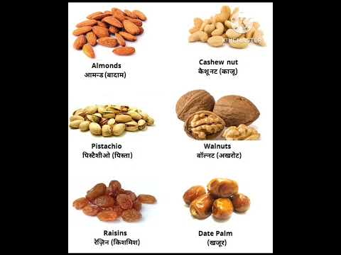 Dry fruits name in english and hindi| Nuts and seeds #shorts #english